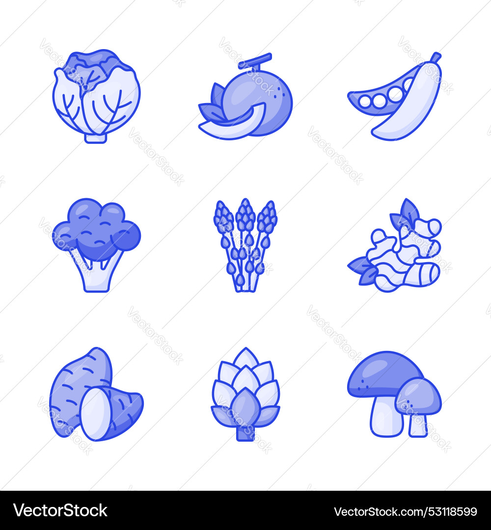 Visually appealing fruit and vegetable set ready Vector Image