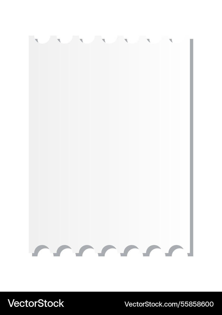 Blank ticket template concert lottery Royalty Free Vector