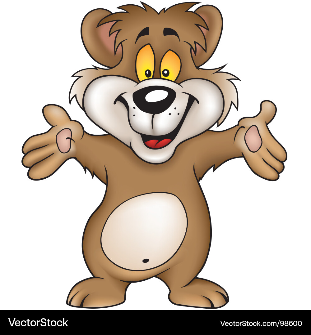 Cartoon bear Royalty Free Vector Image - VectorStock