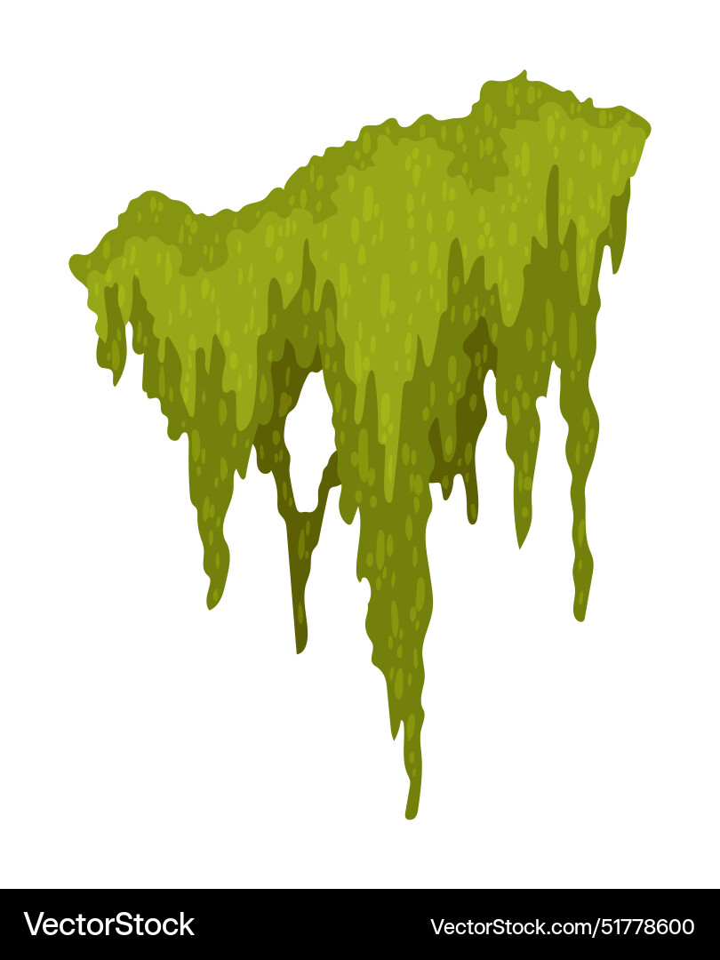 Cartoon jungle moss shape green swamp Royalty Free Vector