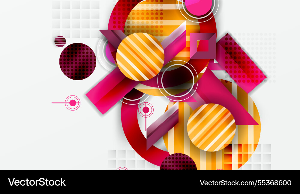 Dynamic complex geometric abstract background Vector Image