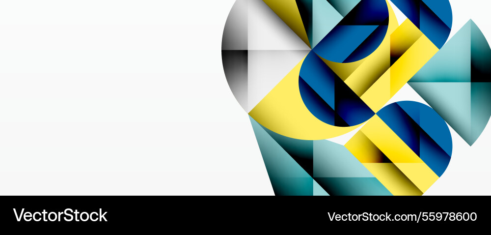 Modern abstract composition with layered circles Vector Image