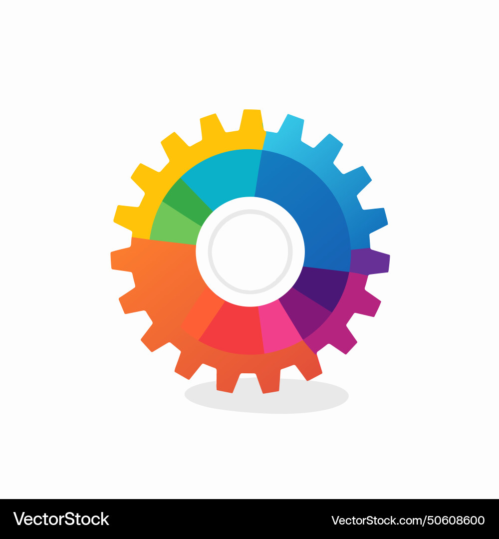 Program solution for teamwork filled gradient logo