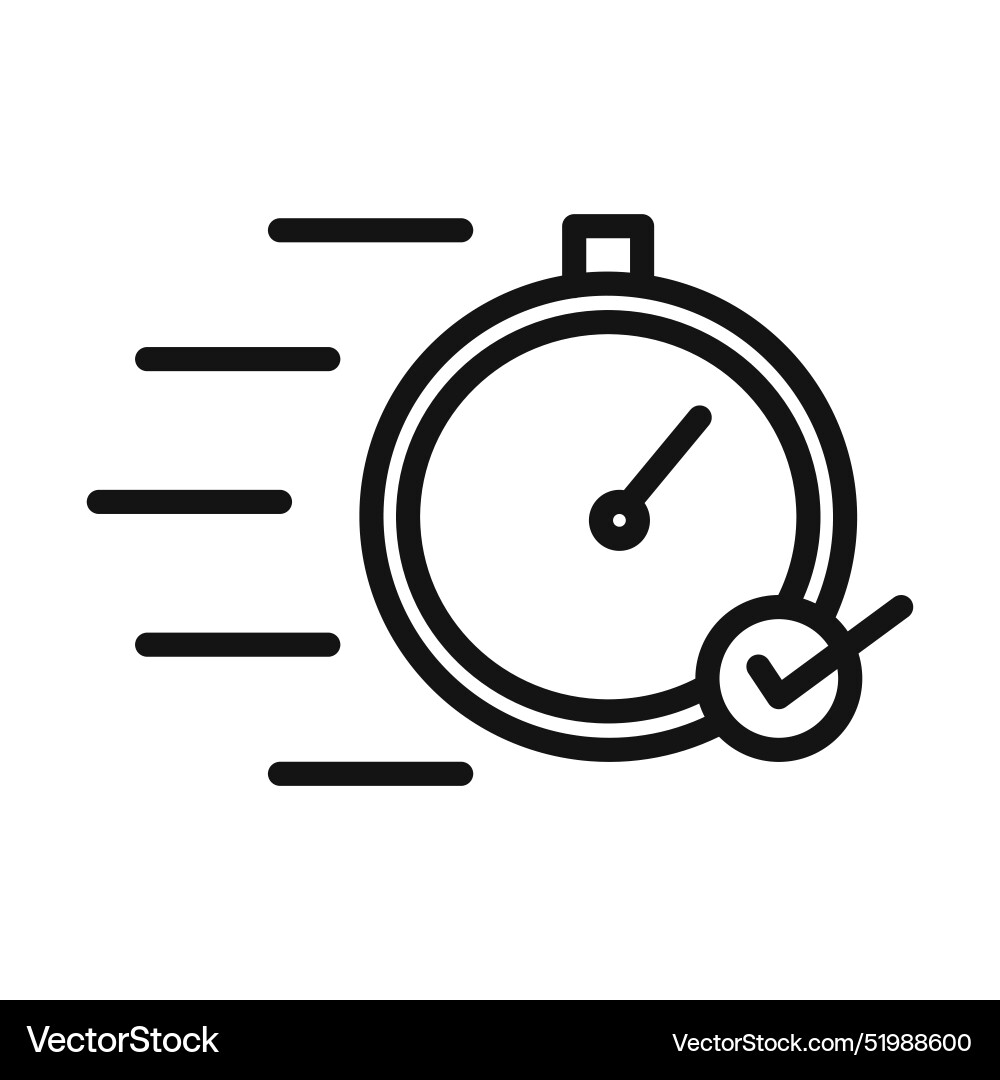 Quick approval icon mark in filled style Vector Image