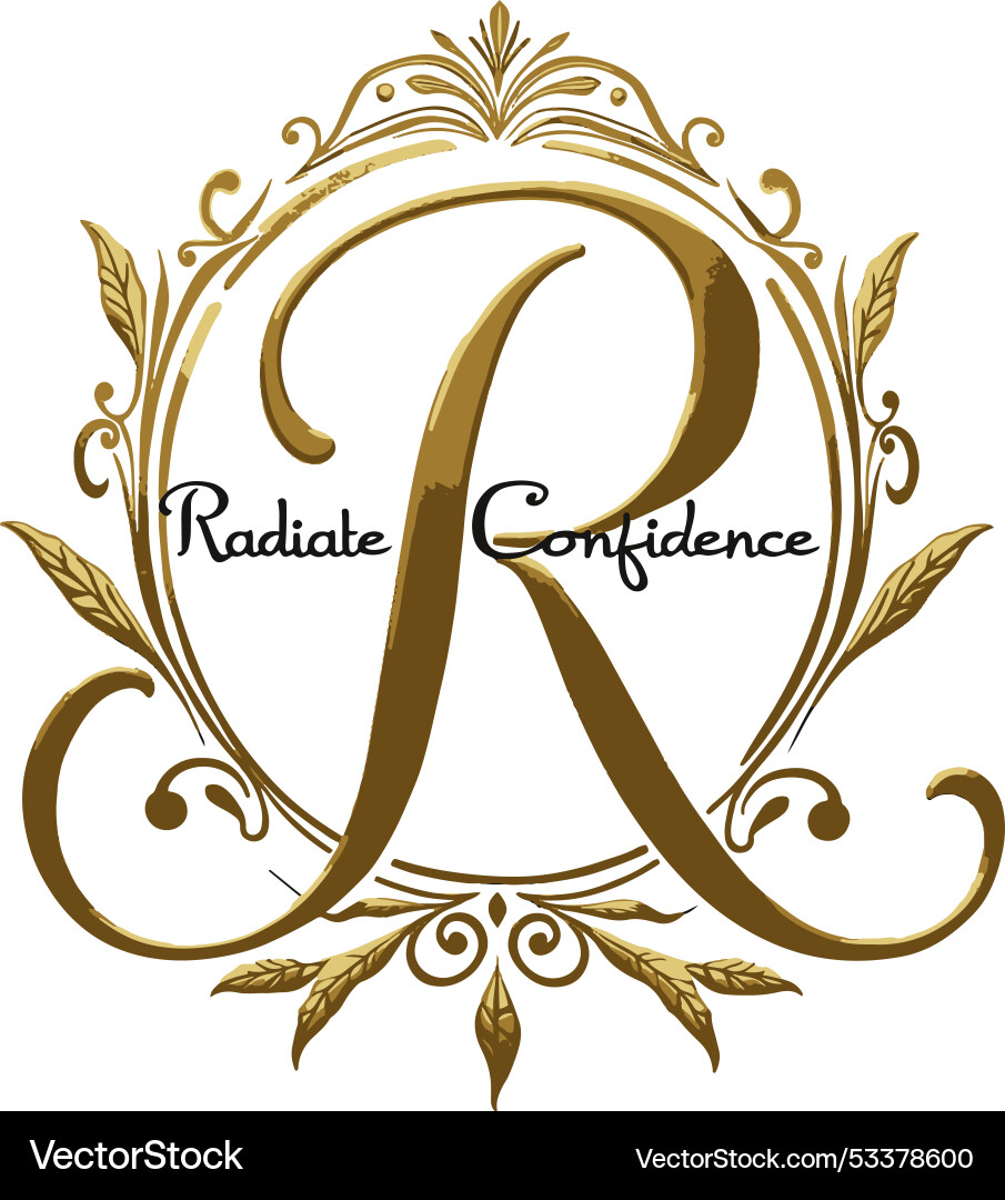 Radiate confidence ornamental logo design Vector Image