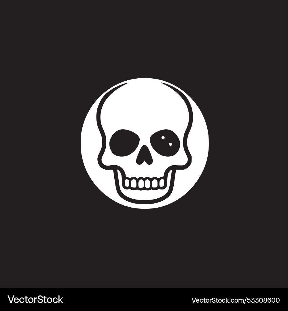 Skull - minimalist and simple silhouette Vector Image
