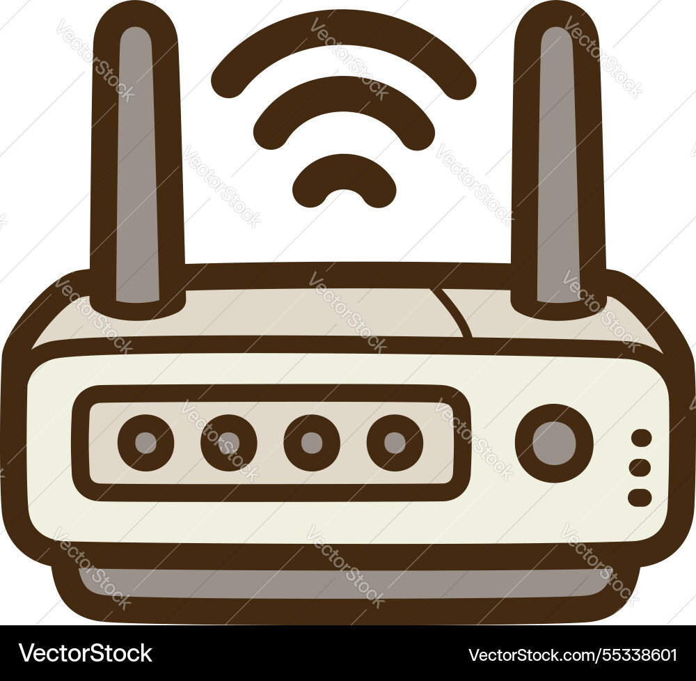 Access point - electronic devices doodle art Vector Image