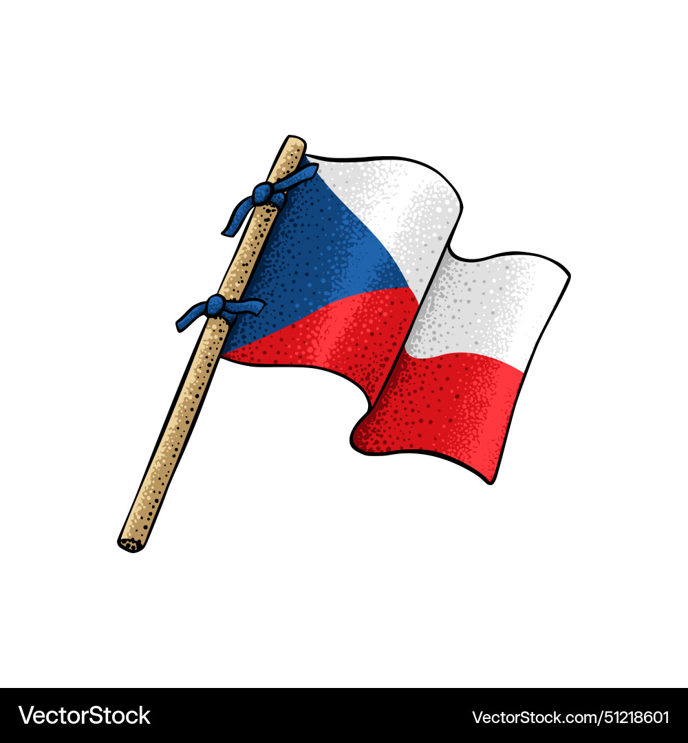 Czech flag Royalty Free Vector Image - VectorStock