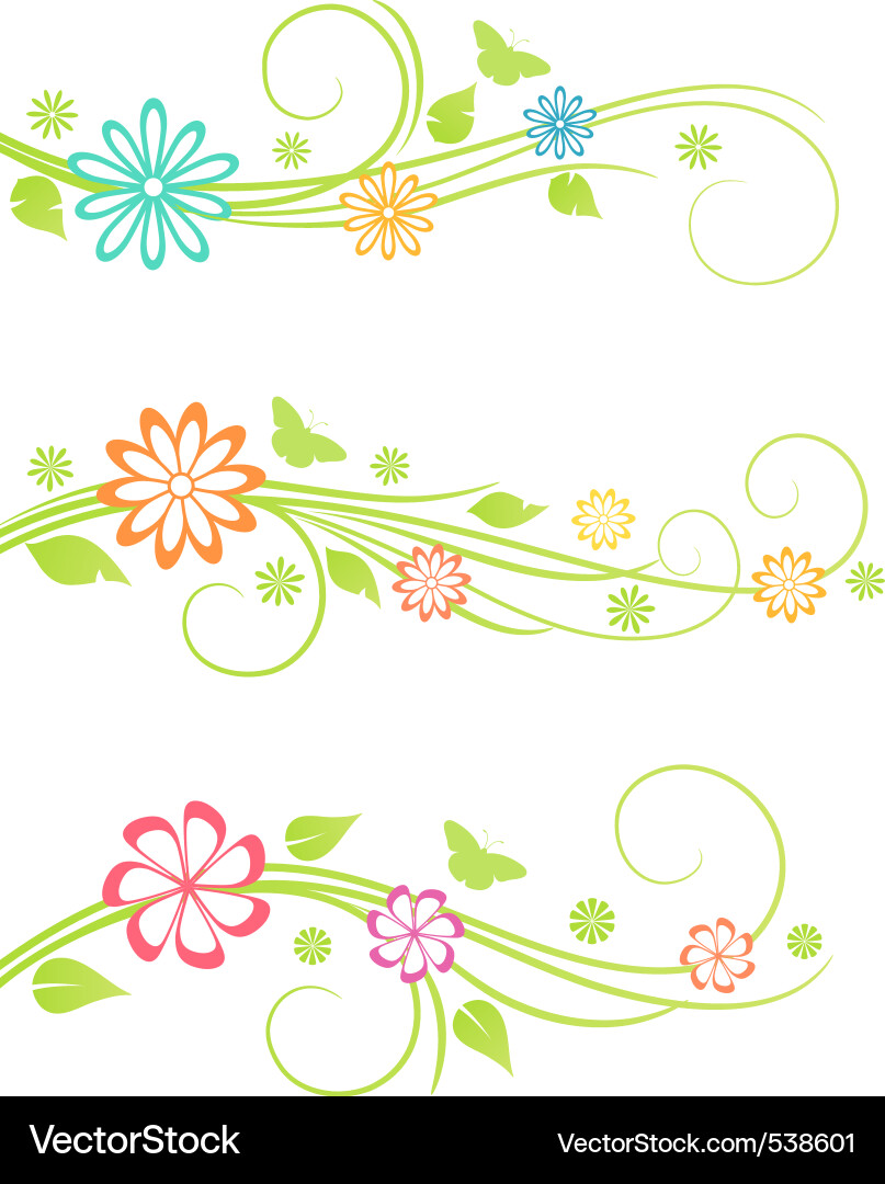 Floral design elements Royalty Free Vector Image