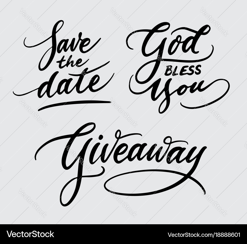 God bless you handwriting calligraphy Royalty Free Vector