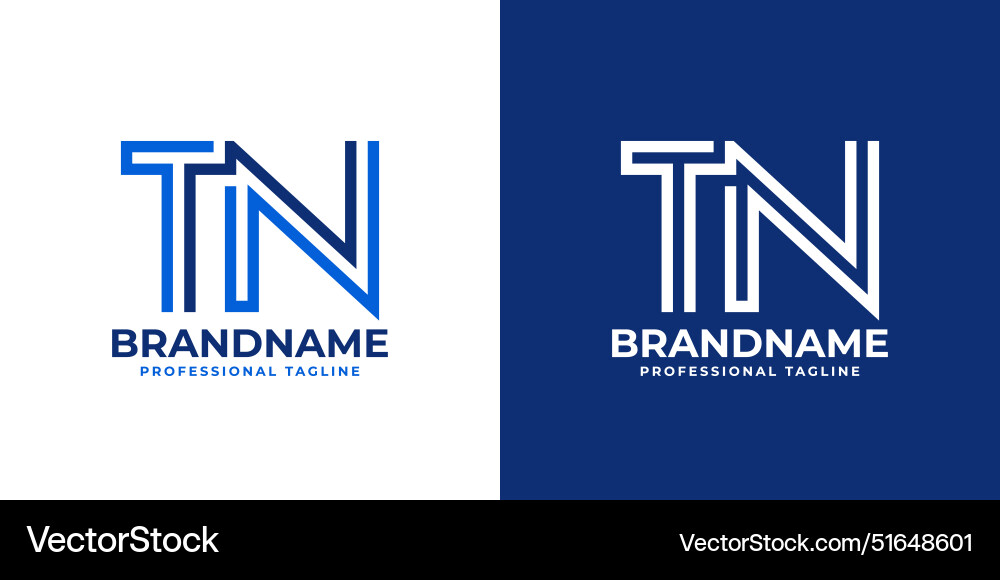 Letters tn line monogram logo suitable Royalty Free Vector