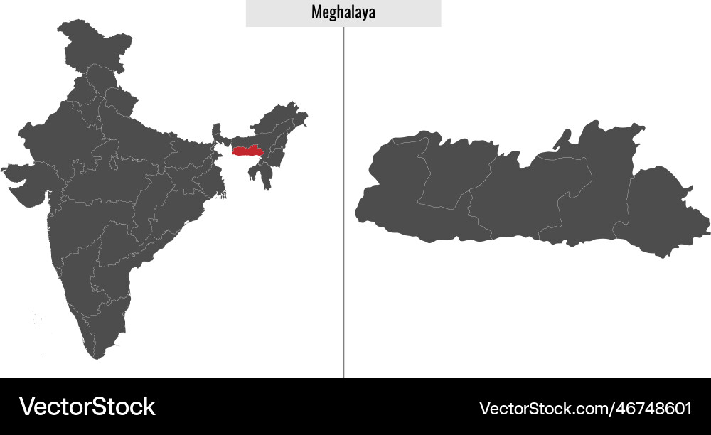 Meghalaya Map Vector Images (over 300)