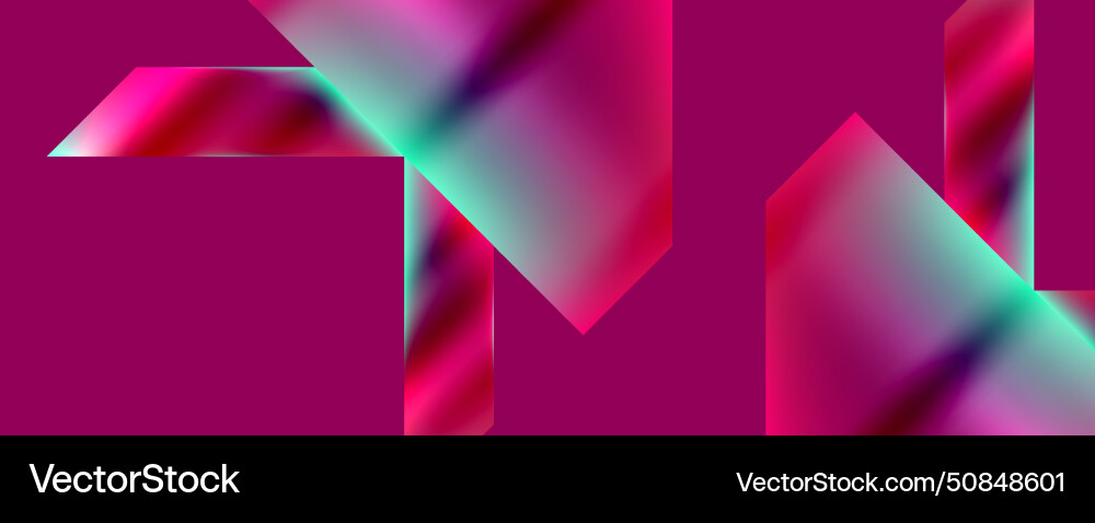 Neon color abstract geometric shapes background Vector Image