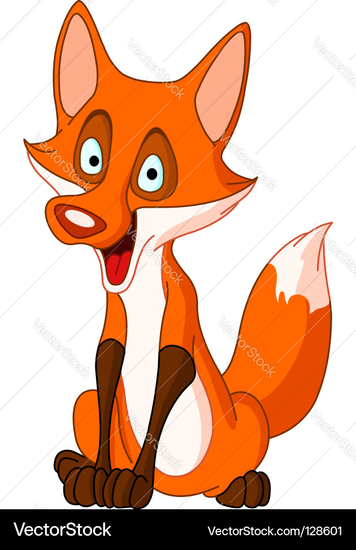 Talking fox Royalty Free Vector Image - VectorStock
