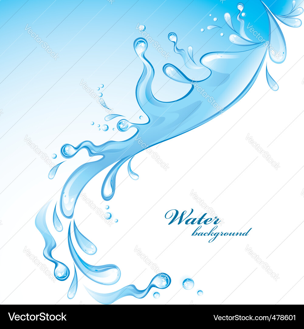 Water splash Royalty Free Vector Image - VectorStock