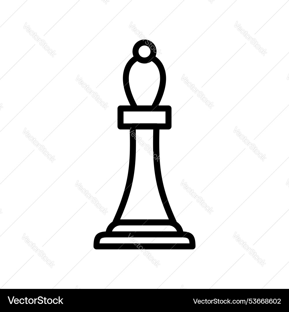 Chess icon outline style design isolated on white Vector Image