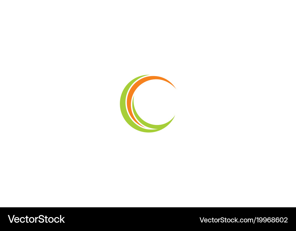 Circle letter c company logo Royalty Free Vector Image