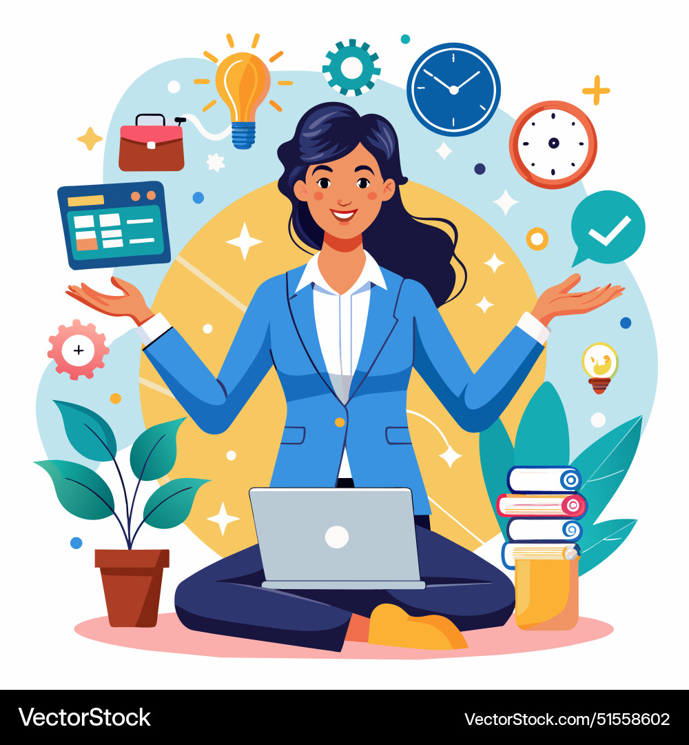 Productivity or work efficiency employee Vector Image