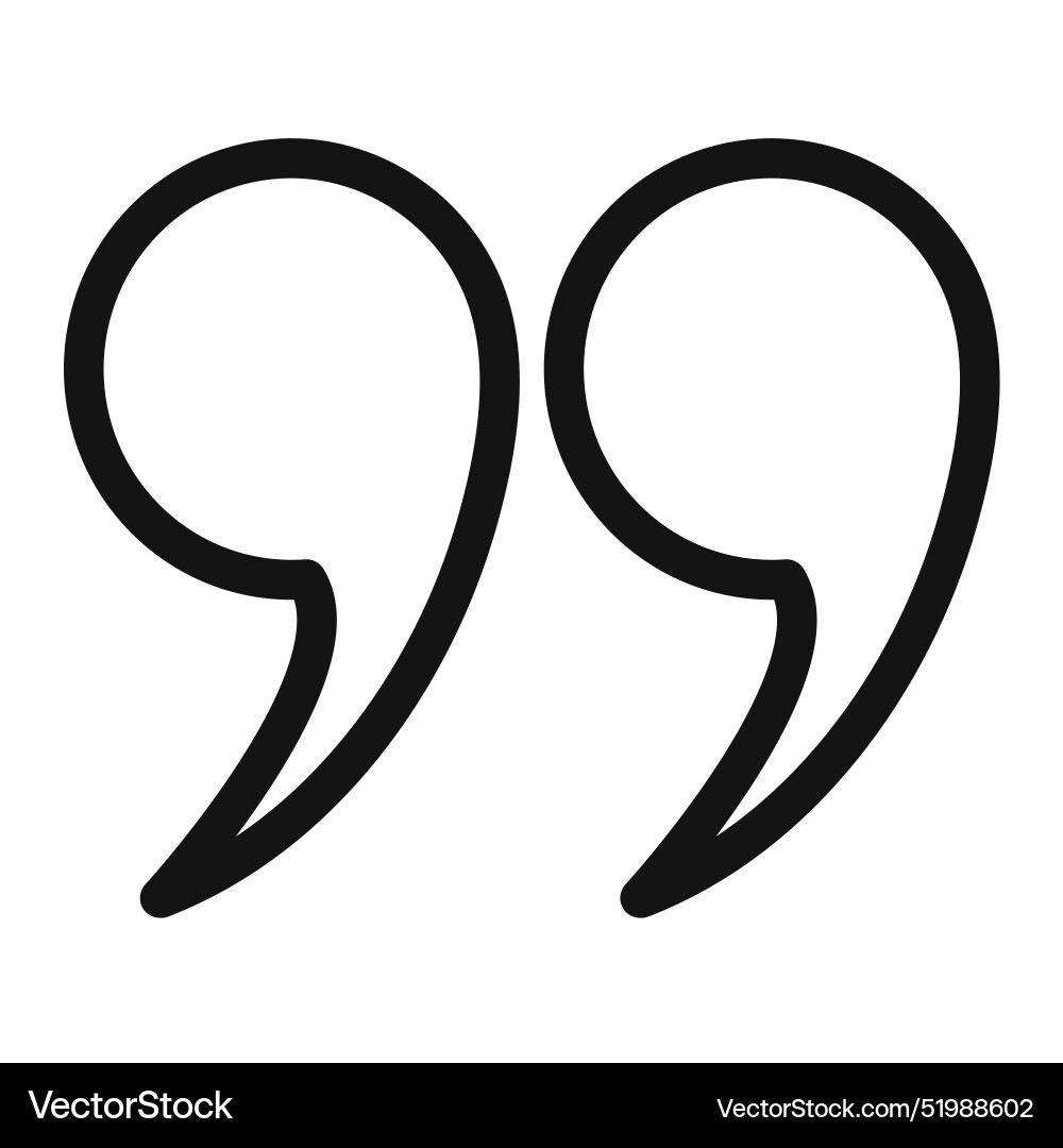 Quotation mark icon ideal for quote designs Vector Image