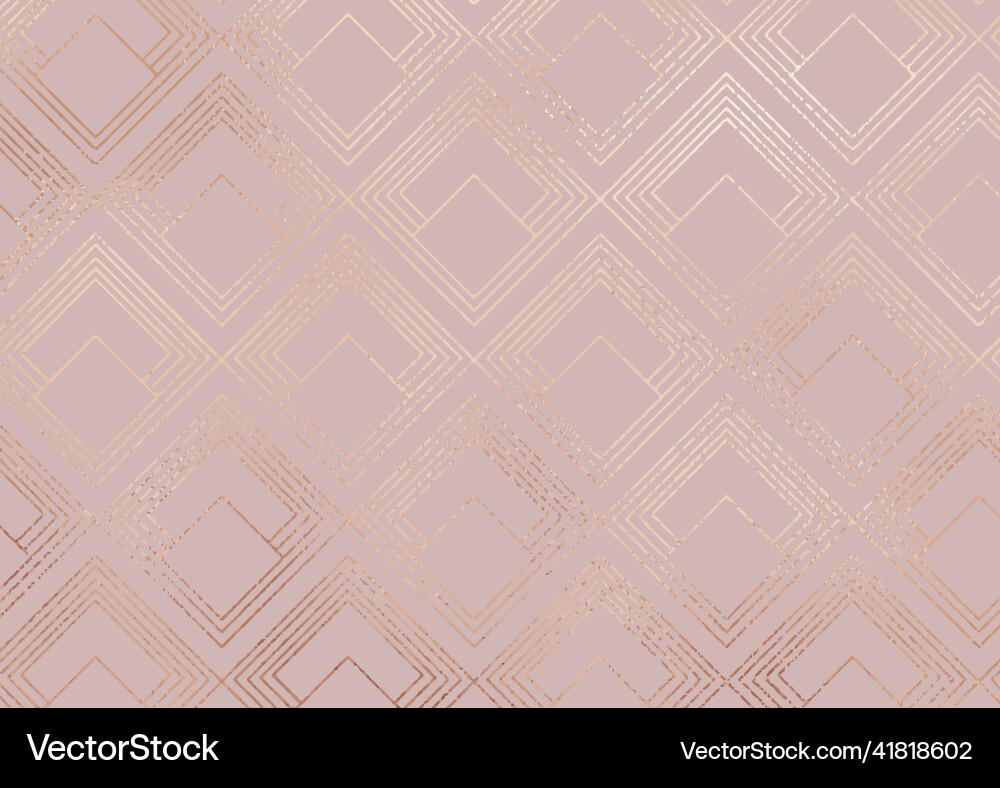 Rose gold foil decorative pattern background Vector Image