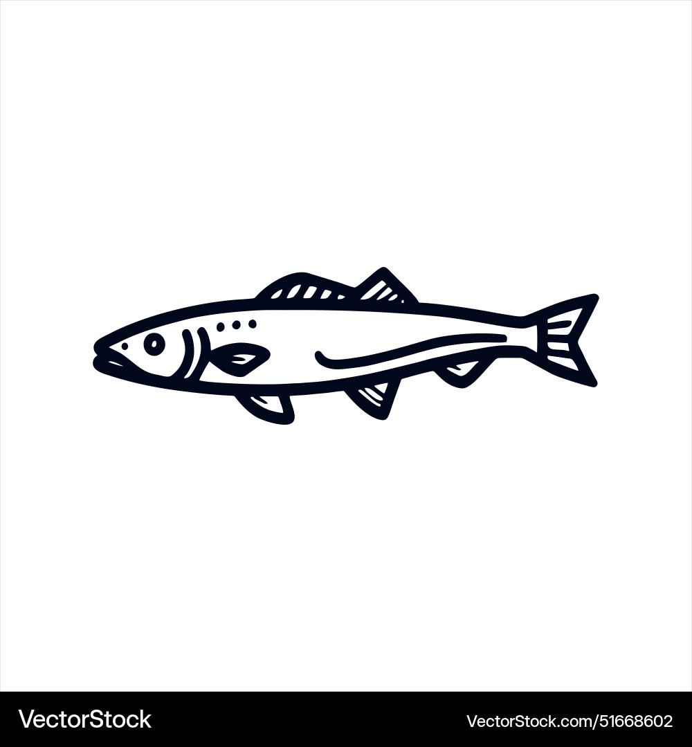 Simple fish with minimalist and modern design Vector Image