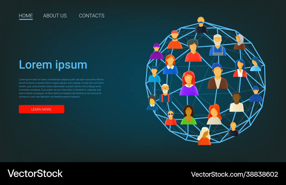 Social media communication web banner template Vector Image