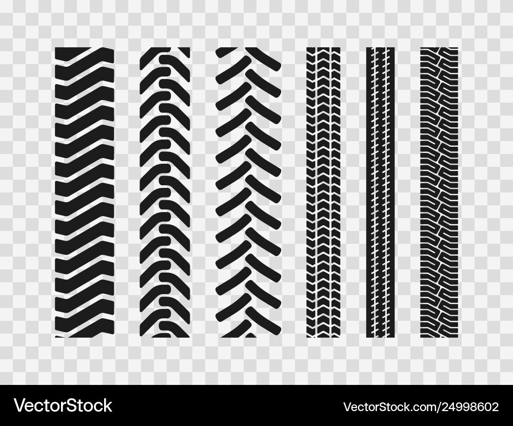 Tire Track Patterns - Seamless Royalty Free Vector Image
