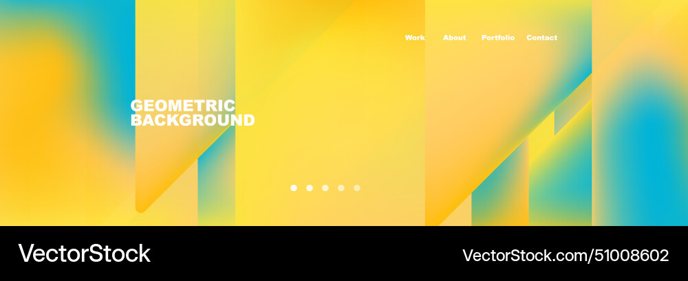 Yellow and blue gradient pattern on geometric Vector Image