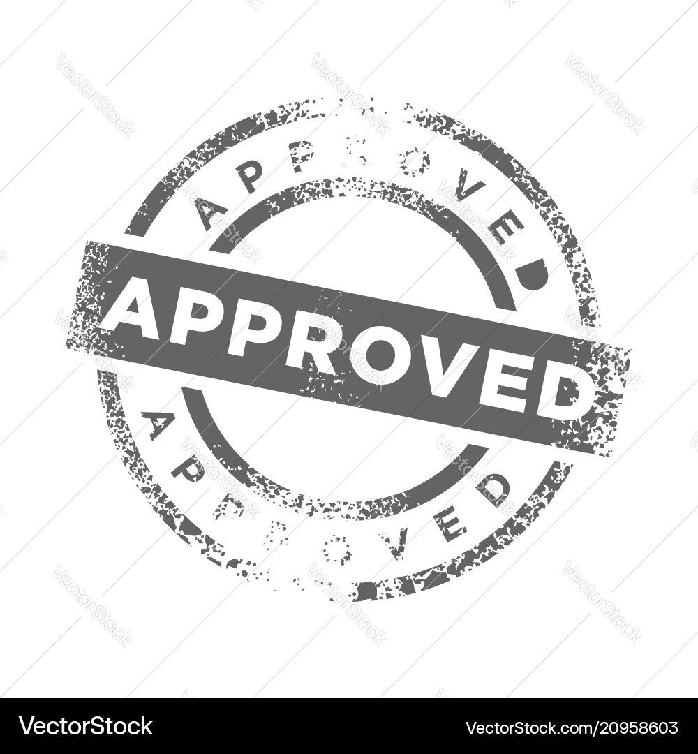 Approved stamp sign symbol design Royalty Free Vector Image