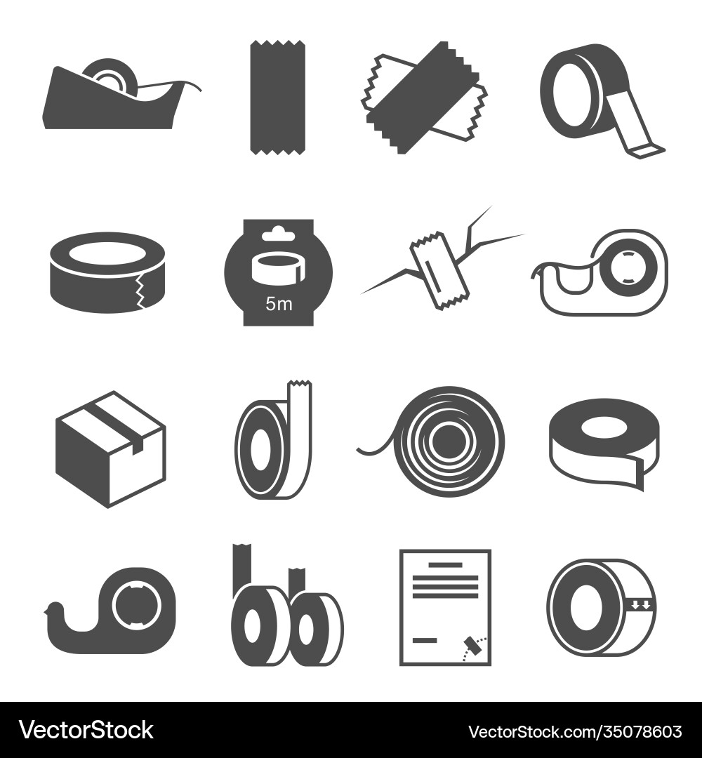 Duct tape set strong waterproof adhesive Vector Image