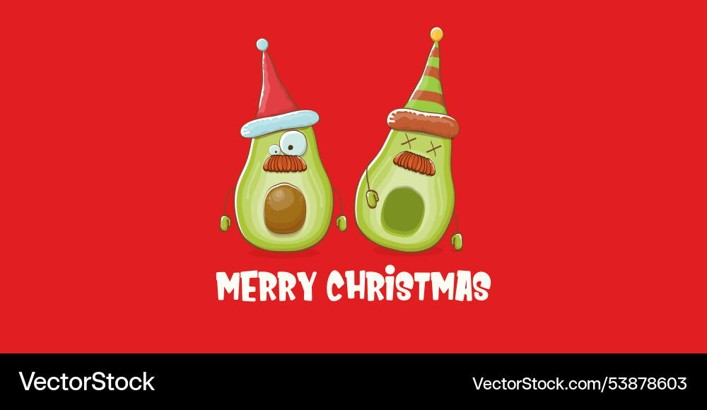 Merry christmas funky greeting horizontal Vector Image
