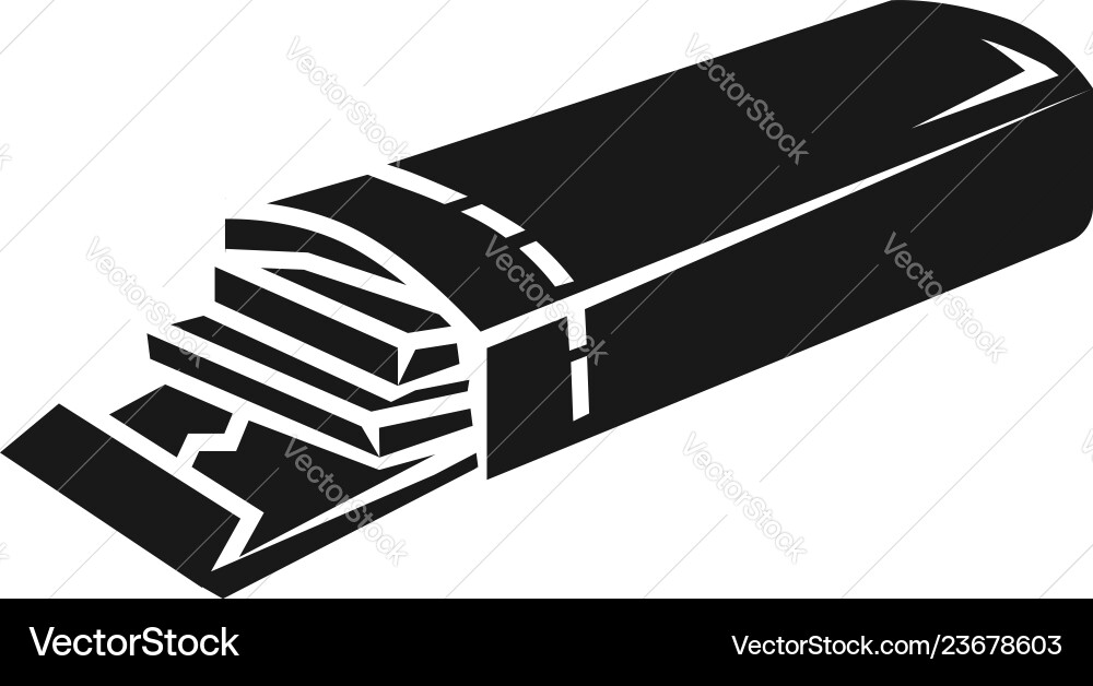 Open pack gum icon simple style Royalty Free Vector Image