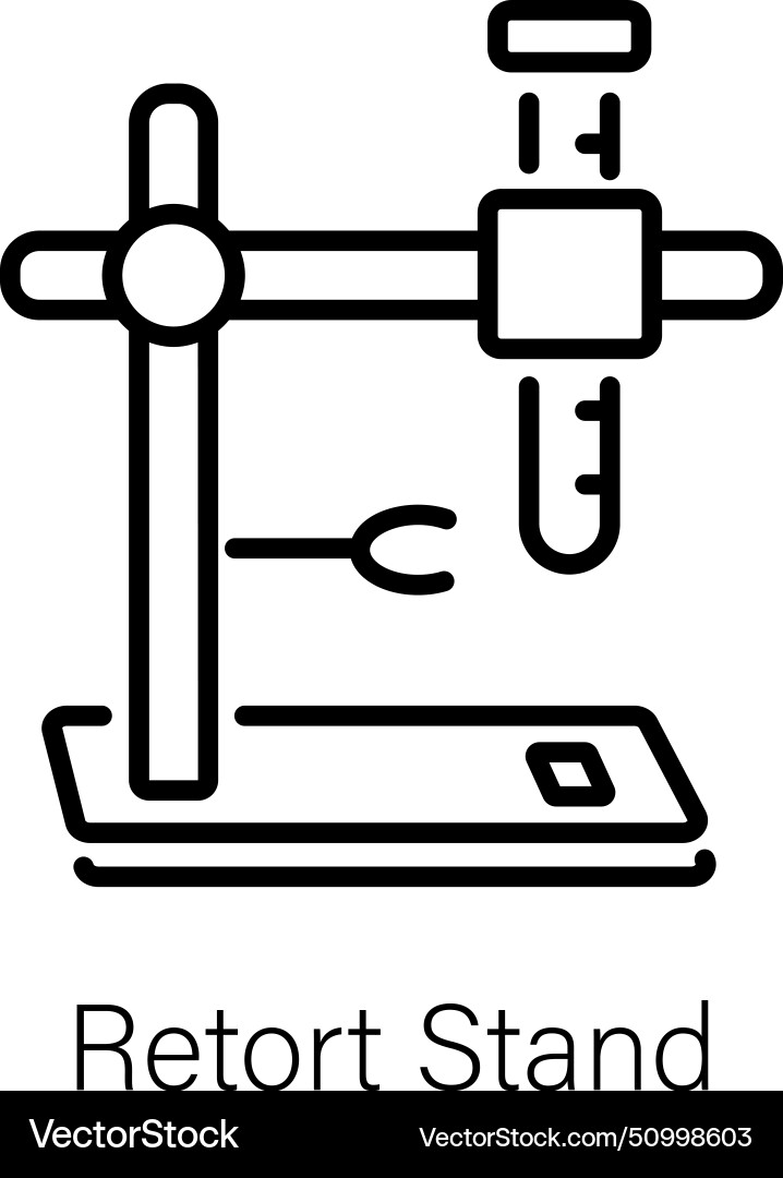 Retort stand Royalty Free Vector Image - VectorStock