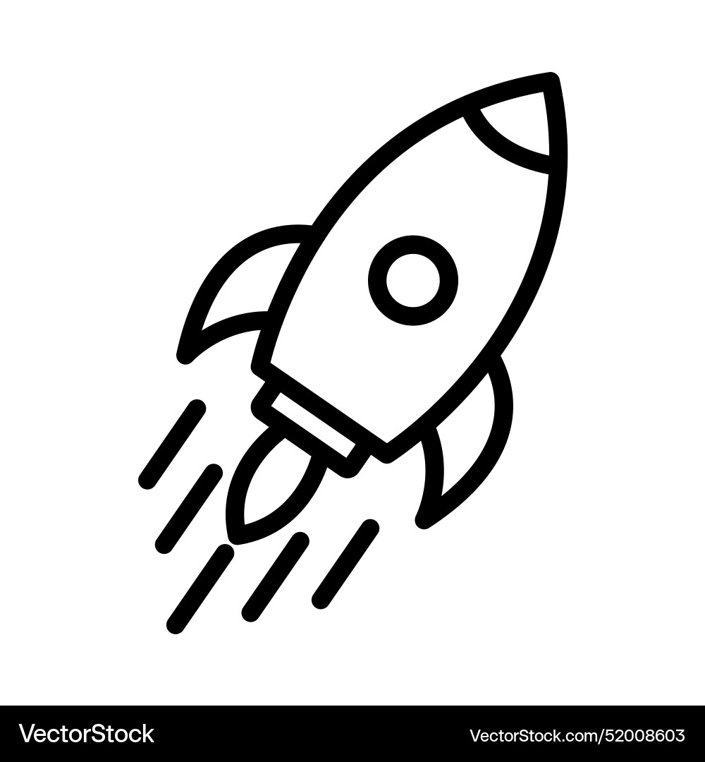 Rocket launch icon ideal for space and technology Vector Image
