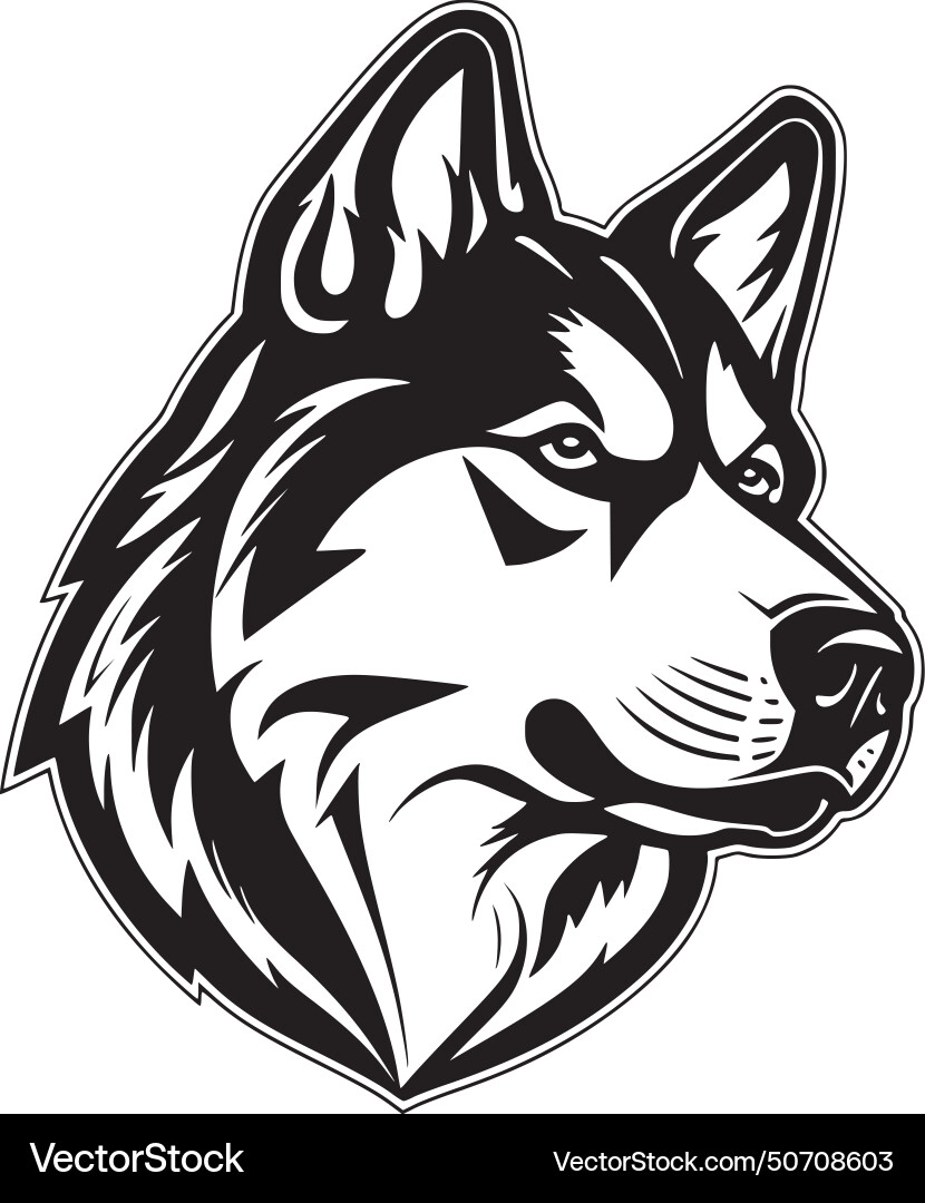 Siberian husky - high quality logo ideal Vector Image