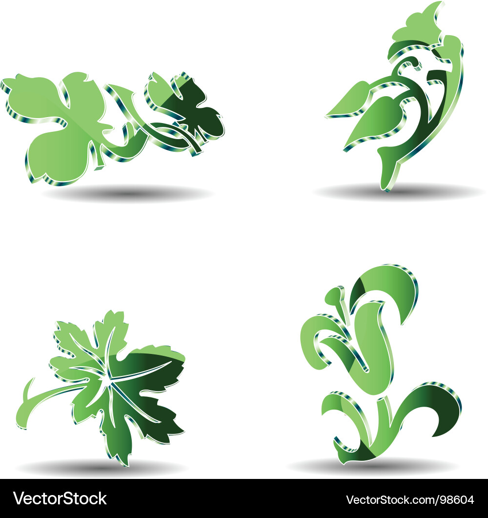 3d eco objects Royalty Free Vector Image - VectorStock