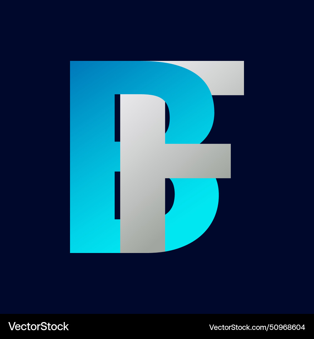 Abstract bf letter logo design template Royalty Free Vector