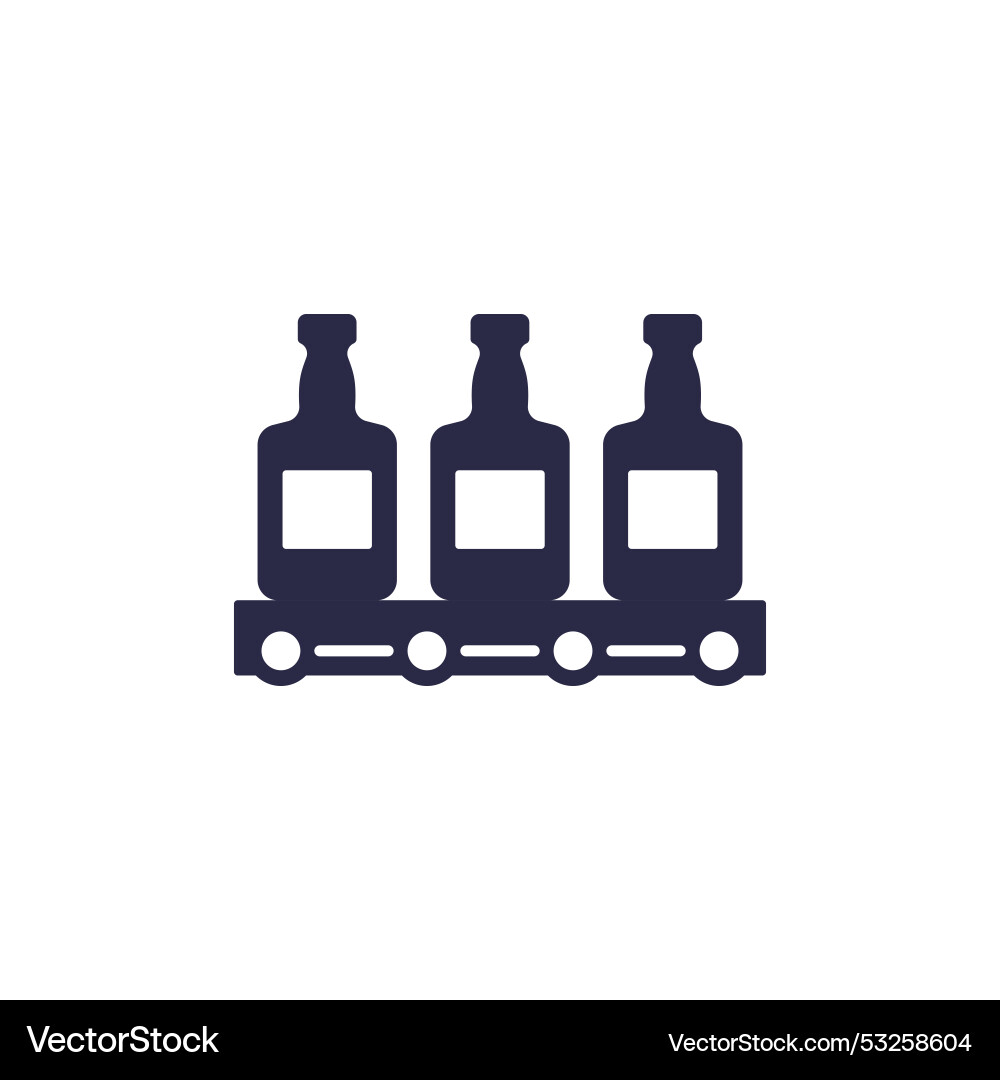Alcohol production icon with whiskey Royalty Free Vector