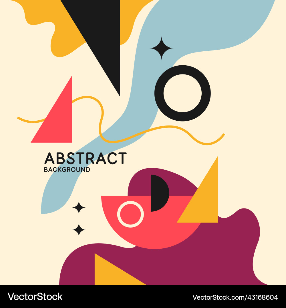 Composition with geometric shapes abstract Vector Image