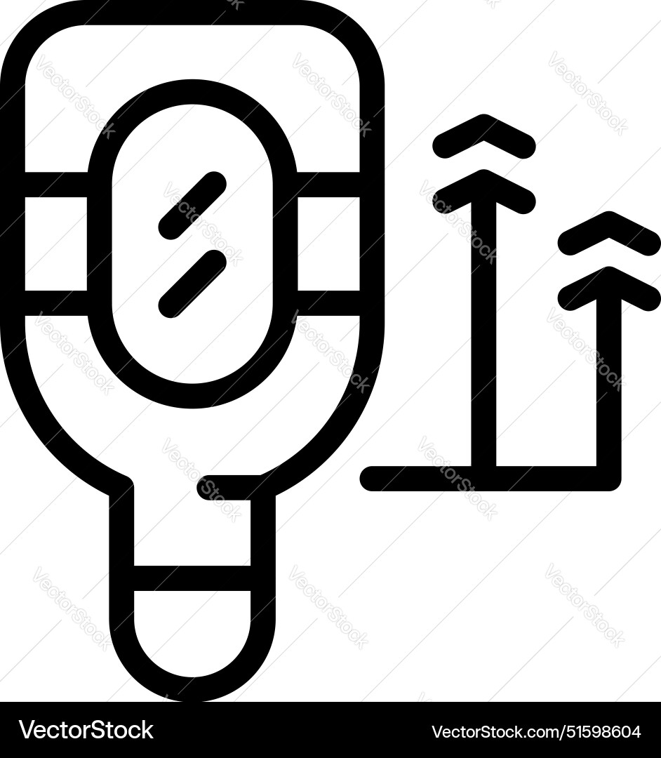 Metal detector detecting underground icon Vector Image