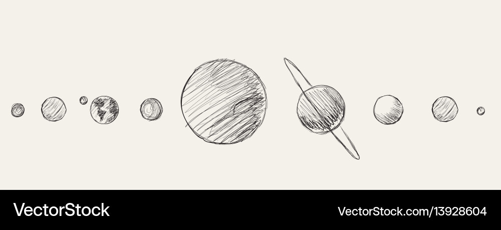 Solar system planets Royalty Free Vector Image