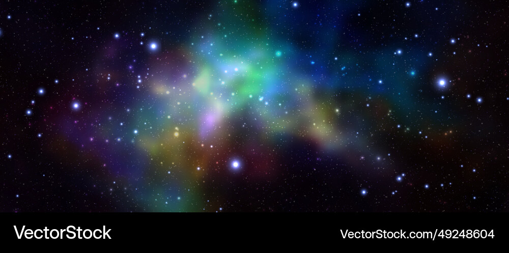 Space background with realistic nebula Royalty Free Vector
