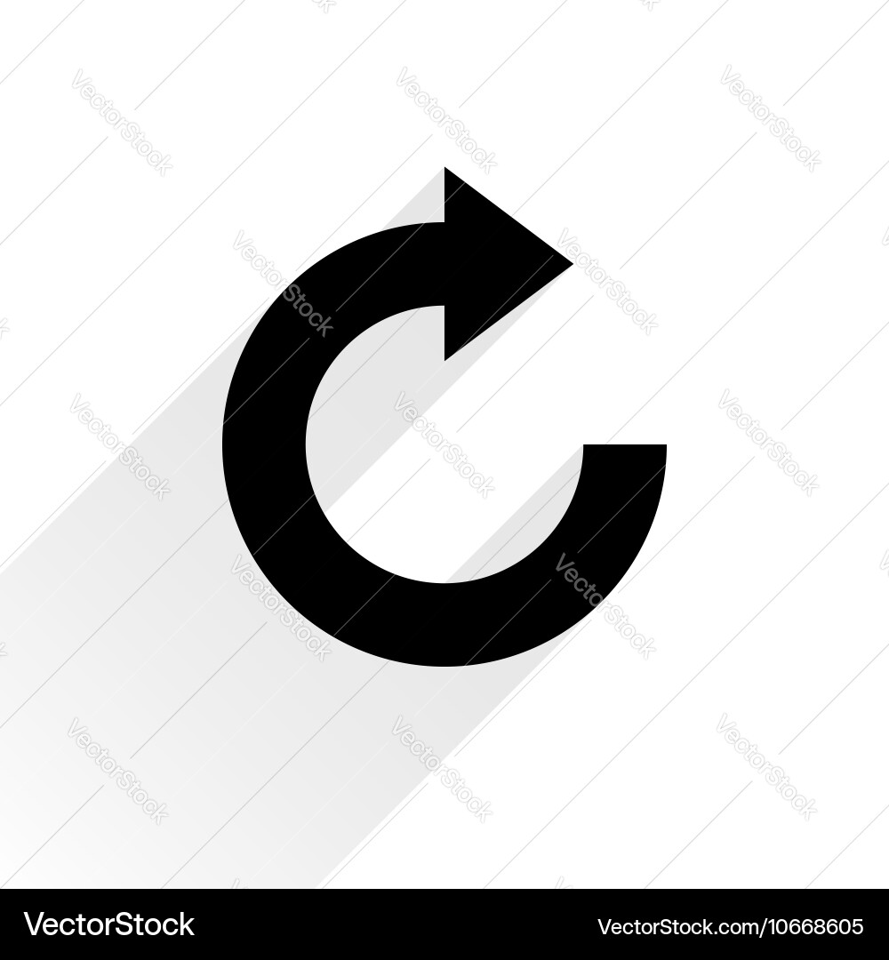 Black arrow icon rotation on white background Vector Image