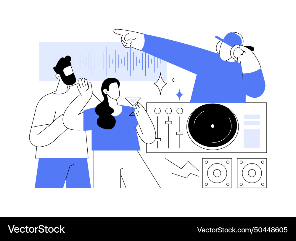 Dj set isolated cartoon Royalty Free Vector Image