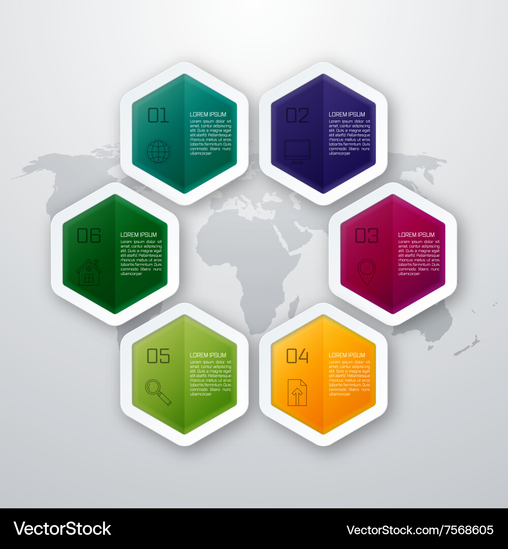 Infographics six options Royalty Free Vector Image