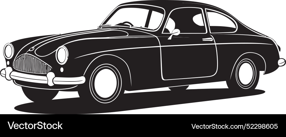 Midnight motion black car speedster car vec Vector Image