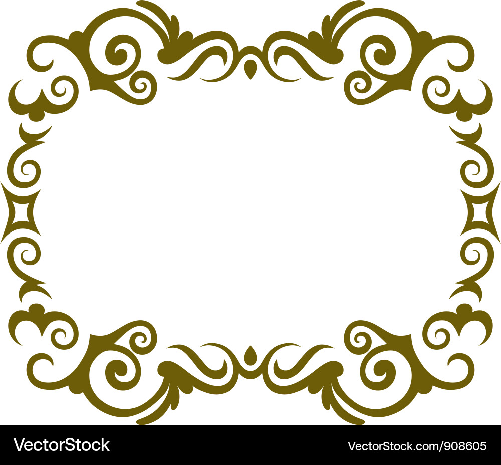 Ornate Frame Motif Royalty Free Vector Image - VectorStock