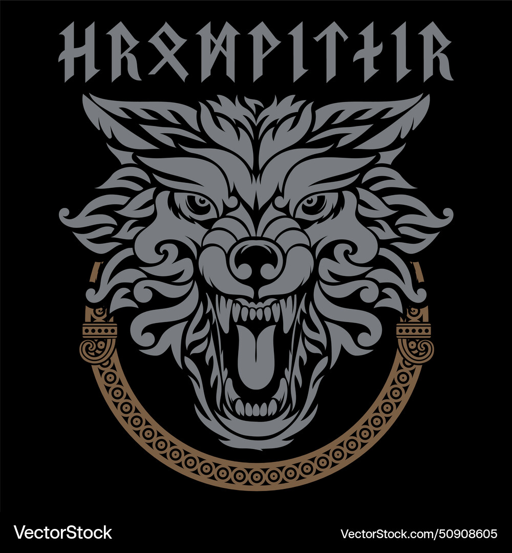 Scandinavian viking design Royalty Free Vector Image