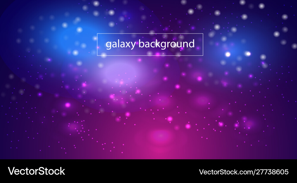 Space galaxy background with cosmic light Vector Image