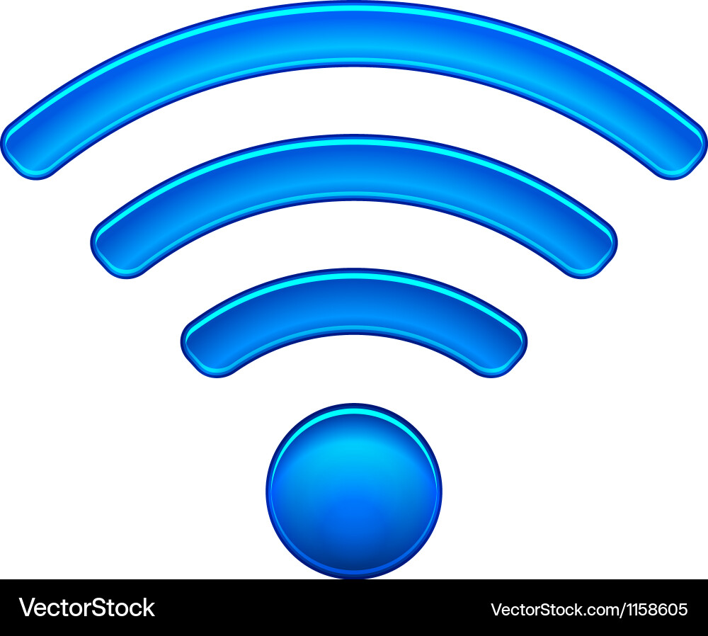 Wireless Network Icon - WiFi Symbol Royalty Free Vector